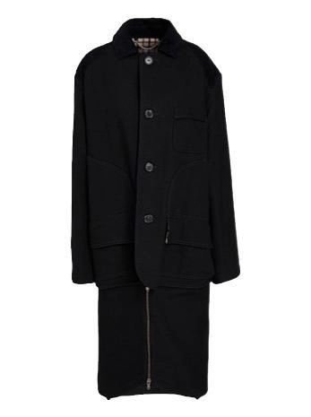 MAISON MARGIELA Single-breasted Overcoat - Black