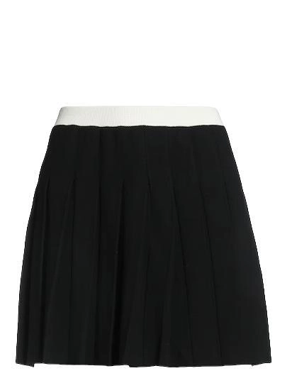 Max Mara Two-tone Pleated Knit Skirt - Black