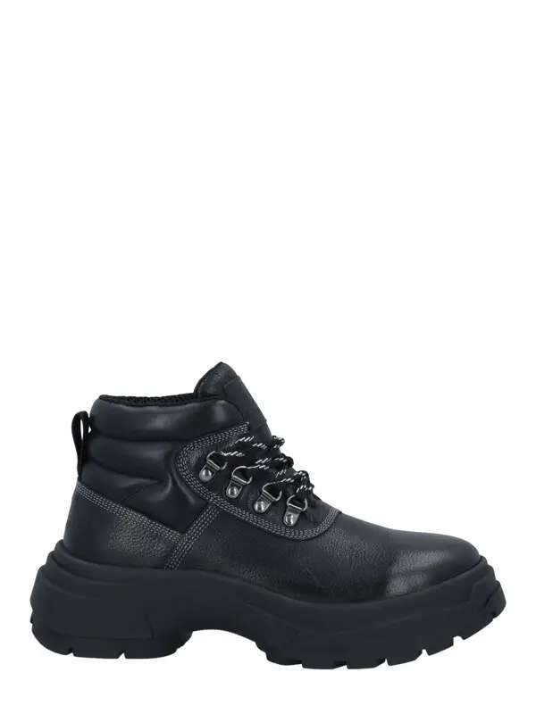 MAISON MARGIELA Lace Up Block Heel Ankle Boots - Black