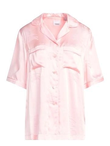 Burberry Jacquard Satin Shirt Blouse - Pink