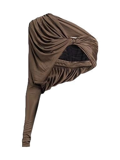 Saint Laurent One-shoulder Top - Brown