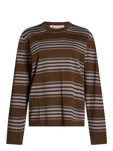Marni Striped Knit Sweater - Brown