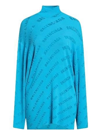 Balenciaga All-over Logo Turtleneck Sweater - No