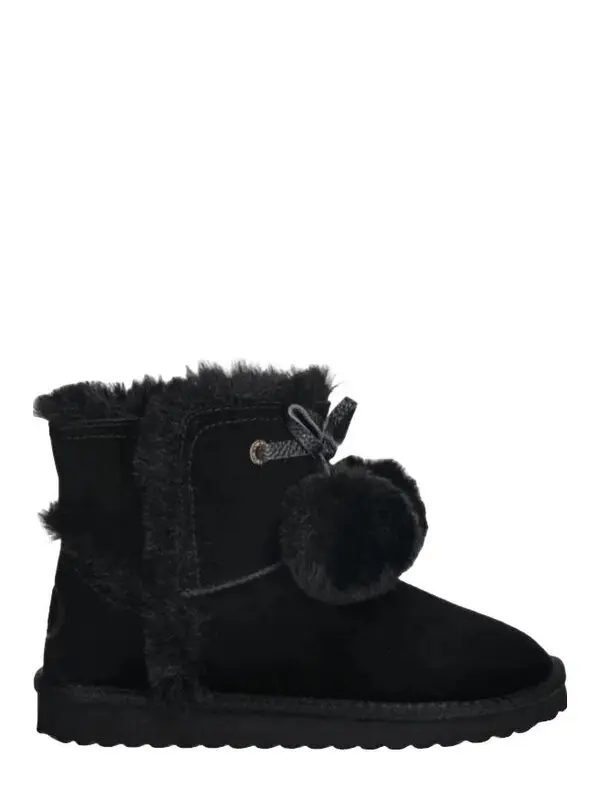 Liu Jo Faux Fur Pompom Boots - Black