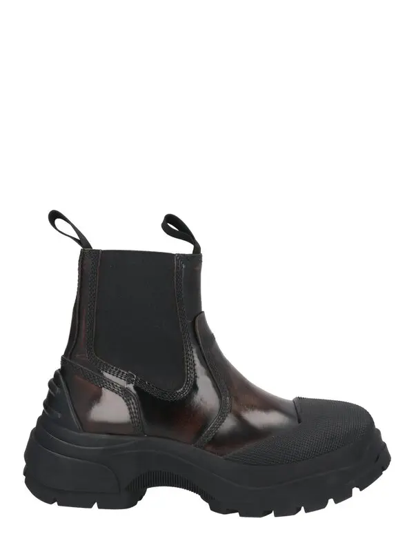 MAISON MARGIELA Solid Color Ankle Boots - Brown