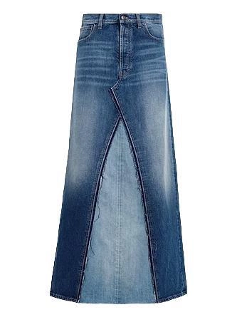 MAISON MARGIELA Dark Wash Denim Flared Skirt - Blue