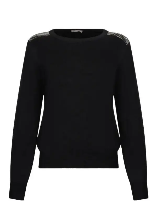 Liu Jo Embellished Crew Neck Pullover - Black
