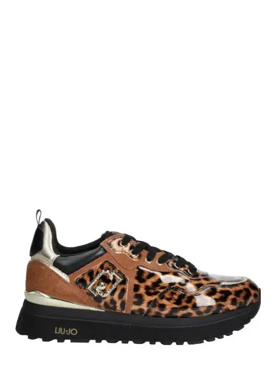 Liu Jo Leopard Print Sneakers - Black