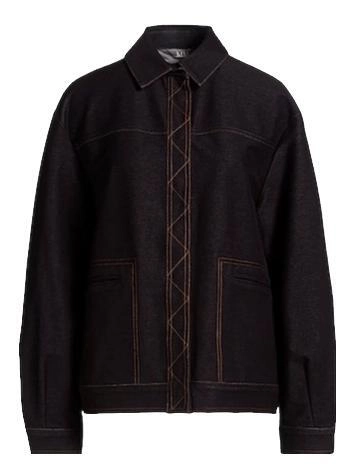 Max Mara Gabardine Long-sleeve Jacket - Black