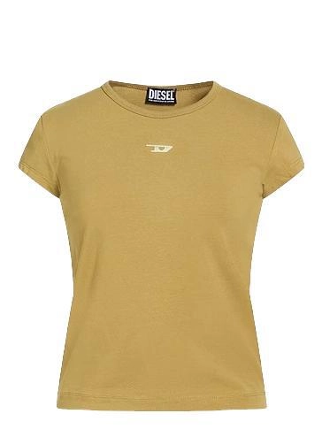 DIESEL® Short Sleeve Crewneck T-shirt With Logo Detail - Green