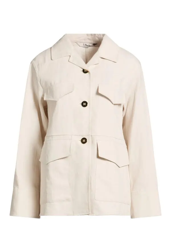 Max Mara Denim-style Jacket With Button Detail - Beige