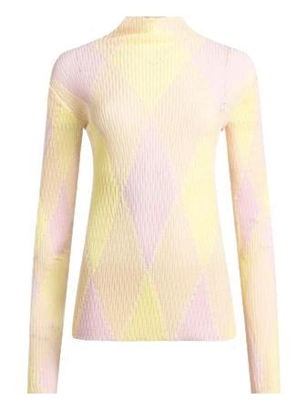 Burberry Multicolor Knitted Polo Neck - Yellow