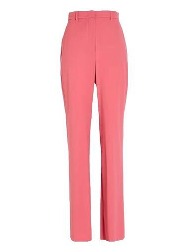 Max Mara Solid Wool Straight-leg Trousers - Pink