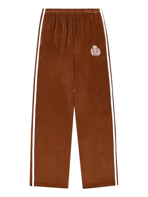 SPORTY  RICH Sporty & Rich Embroidered Stripe Track Pants - No