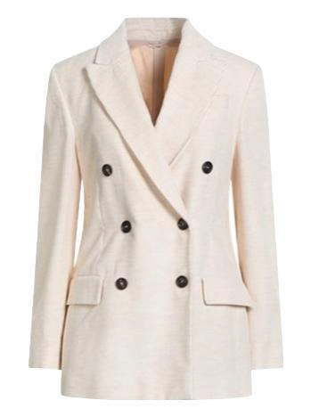 Brunello Cucinelli Double-breasted Corduroy Blazer - White