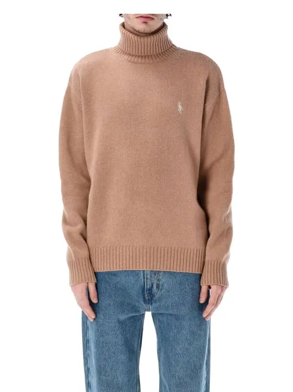 SPORTY  RICH Sporty & Rich Embroidered Turtleneck Knitted Jumper - No