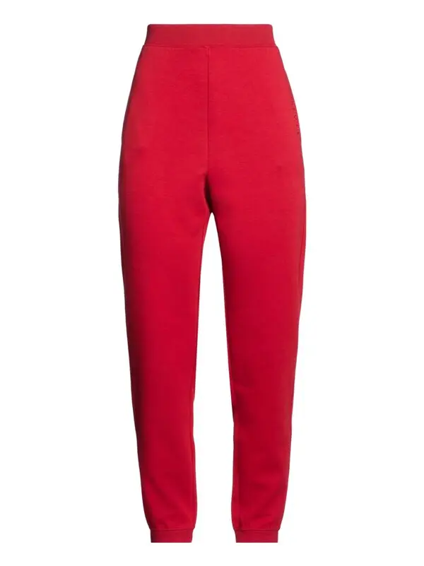 Max Mara Jersey Track Pants With Embroidered Logo - Red