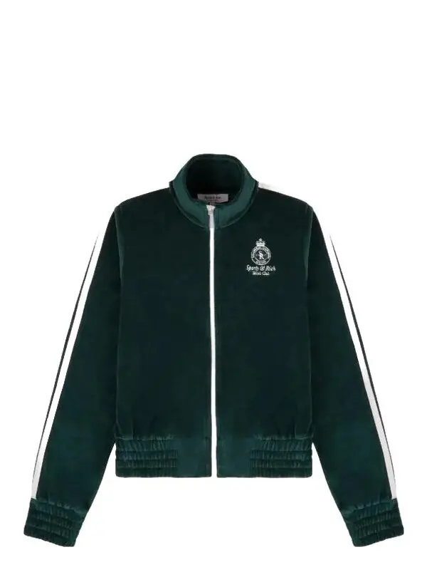 SPORTY  RICH Sporty & Rich Zip-up Striped Sweater - No