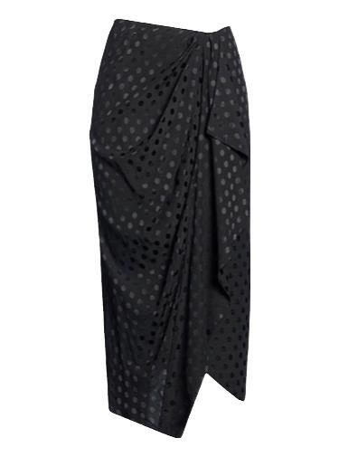 Isabel Marant Étoile Polka Dot Ruched Skirt - Black