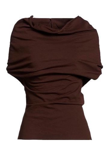 Rick Owens Sleeveless Scoop Neck Jersey T-shirt - Brown