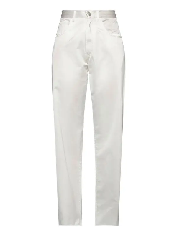 MAISON MARGIELA Straight Leg Trousers - White