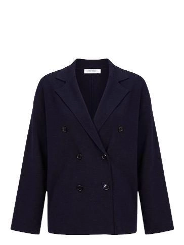 Max Mara Knitted Double-breasted Blazer - Blue