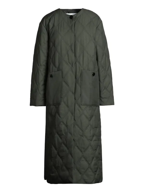GANNI Lightweight Long-sleeve Down Jacket - Green
