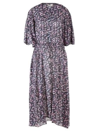 Isabel Marant Étoile Flared Sleeve Printed Midi Dress - Black