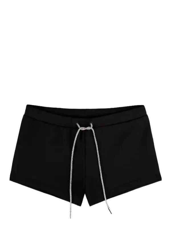 AREA Drawstring Shorts With Metallic Accents - Black