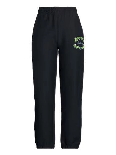 Burberry Fleece Lined Sweatpants With Embroidered Logo - Black