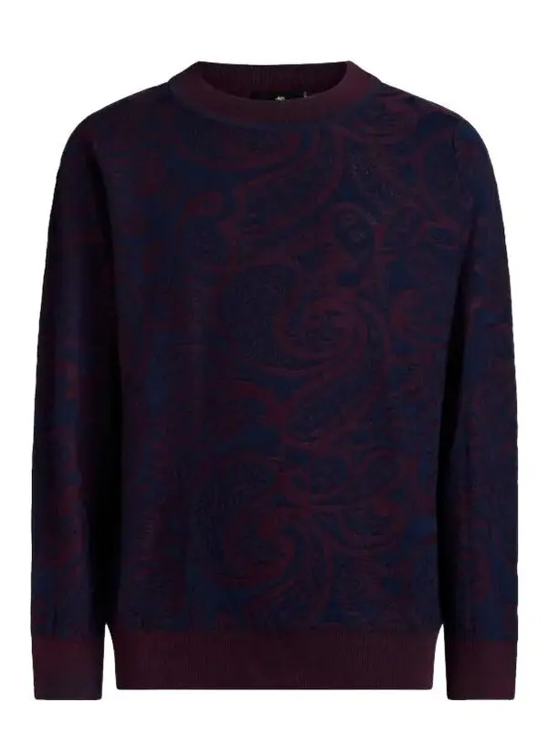 Etro Wool-blend Jacquard Sweater - Black