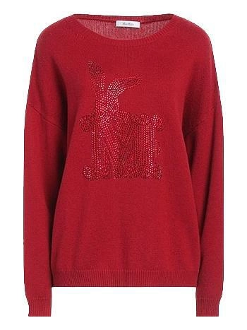 Max Mara Embellished Knit Top - Brick Red