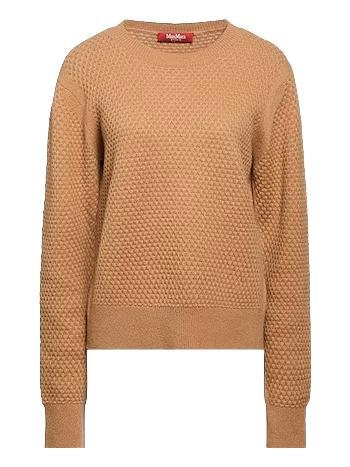 Max Mara Solid Wool Knit Sweater - Camel