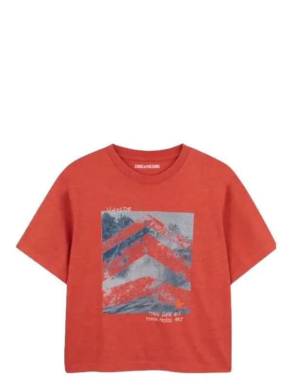 Zadig&Voltaire Printed Detail Crew Neck T-shirt - Red