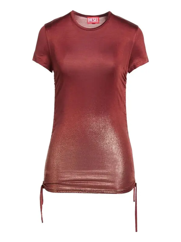 DIESEL® Bright-colored Short-sleeve T-shirt - Red