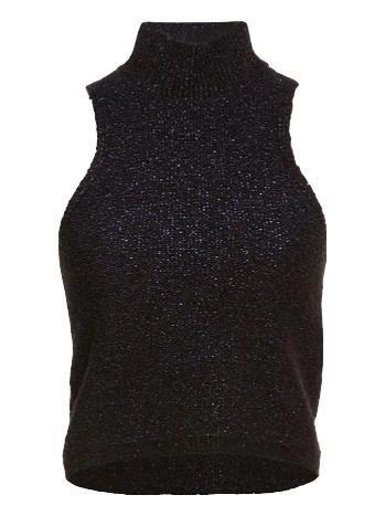 DIESEL® Sleeveless Turtleneck Polo - Black
