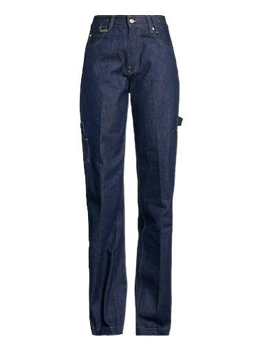 Jacquemus Cargo Jeans In Dark Wash Denim - Blue