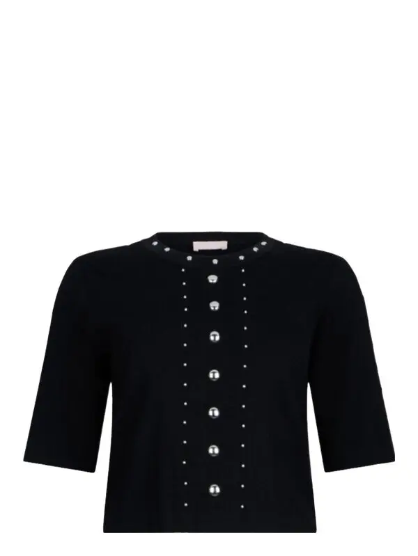 Liu Jo Stud-embellished Knit Top - Black