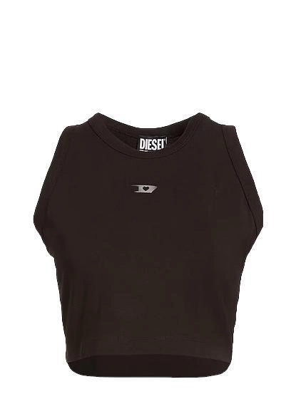 DIESEL® Sleeveless Crewneck Crop Top - Black