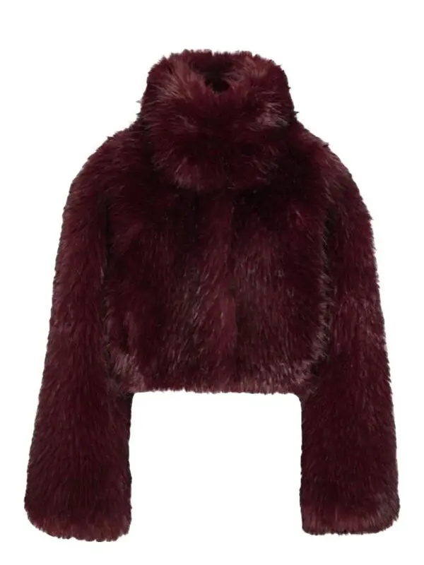 ROTATE BY BIRGER CHRISTENSEN Salia Teddy Bear Fur Jacket - Brown