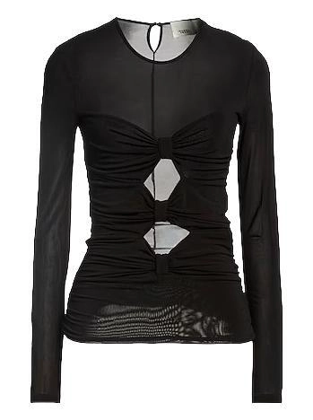 Isabel Marant Étoile Stretch Jersey Long Sleeve Top - Black