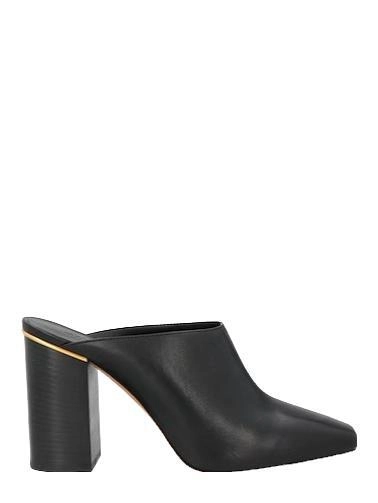 Chloé Square Toe Block Heel Leather Mules - Black