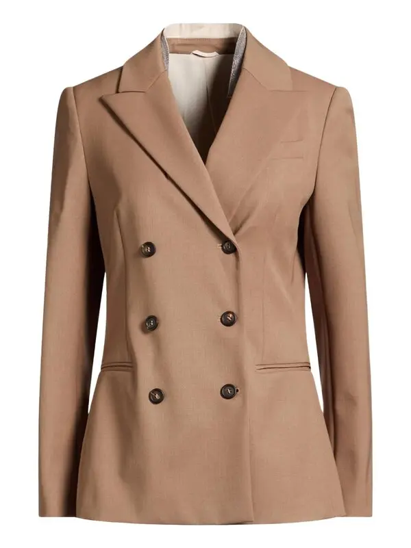 Brunello Cucinelli Solid-color Wool Suit - Camel