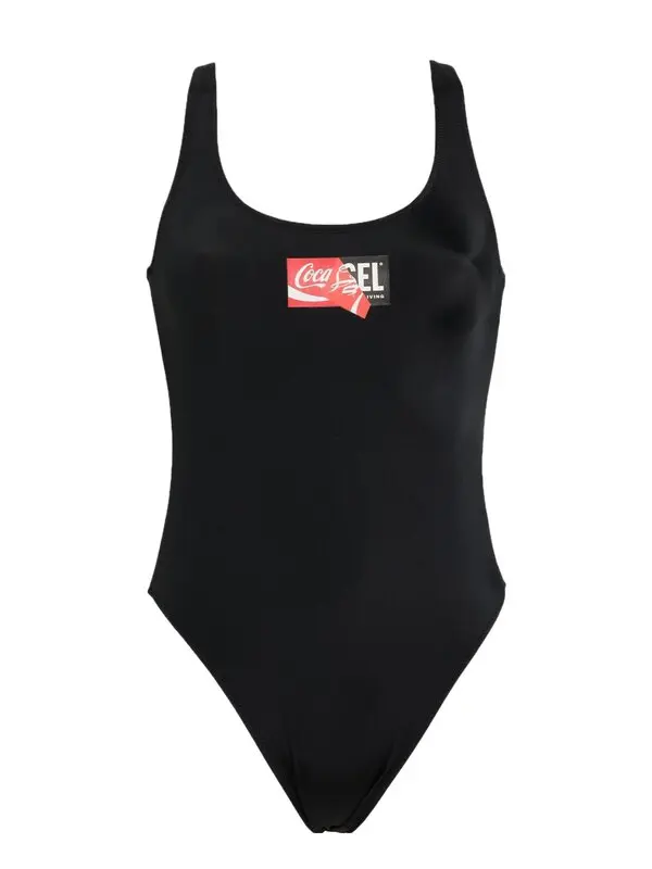 DIESEL® Printed One Piece Swimsuit - Black