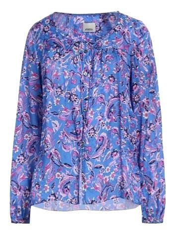 Isabel Marant Étoile Printed Jacquard Satin Shirt - Blue