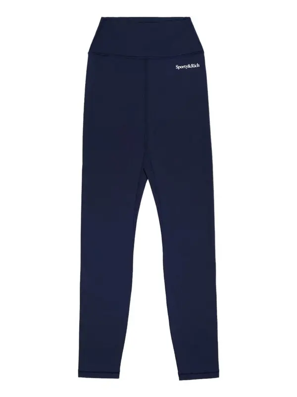 SPORTY  RICH Sporty & Rich High-rise Logo Performance Trousers - No