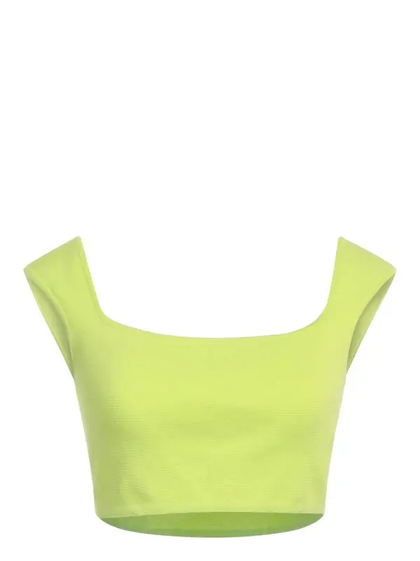 Sportmax Sleeveless Cropped Knit Top With Square Neckline - No