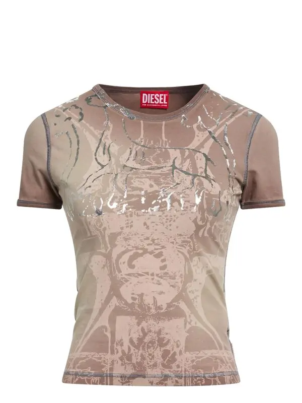 DIESEL® Printed T-shirt - Camel