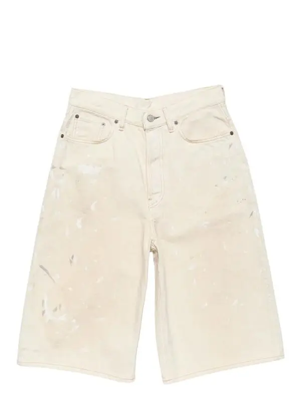 Acne Studios Distressed Denim Shorts - White