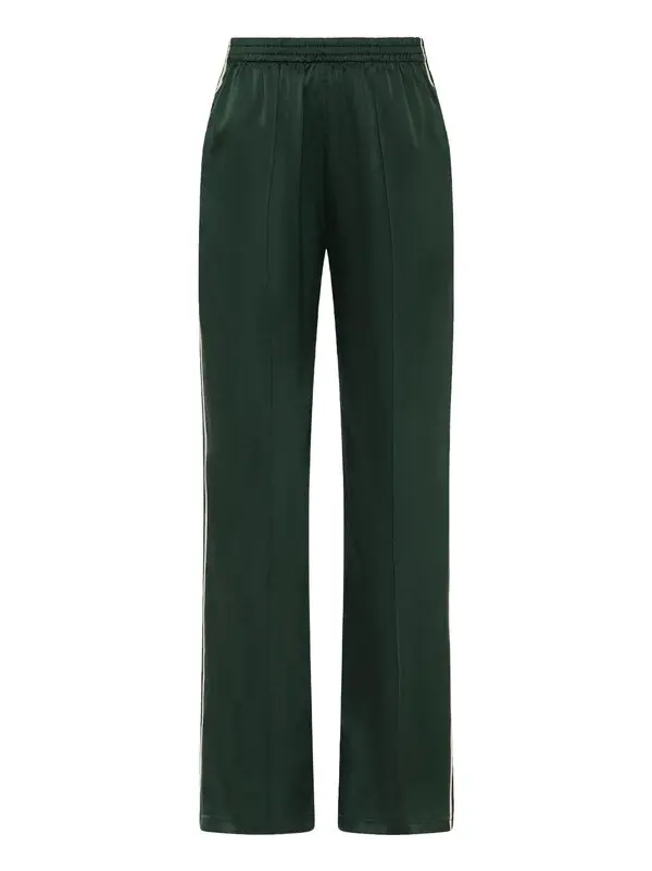 The Upside Marnie Wide-leg Silk Trousers - Green